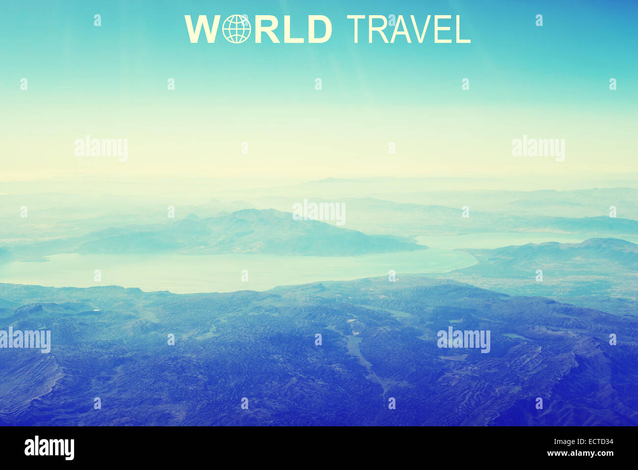 World Travel header Stock Photo - Alamy