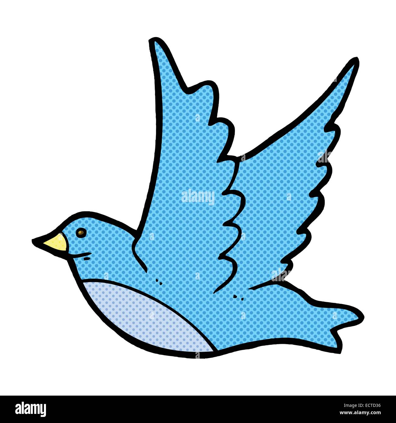retro comic book style cartoon flying bird Stock Vector Image & Art - Alamy