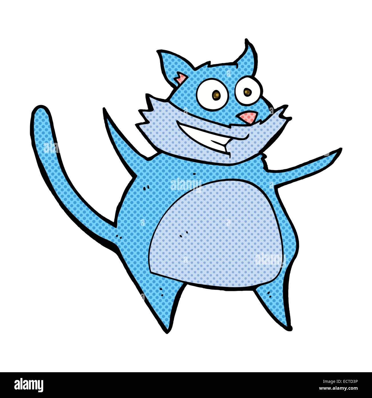 funny retro comic book style cartoon cat Stock Vector Image & Art - Alamy