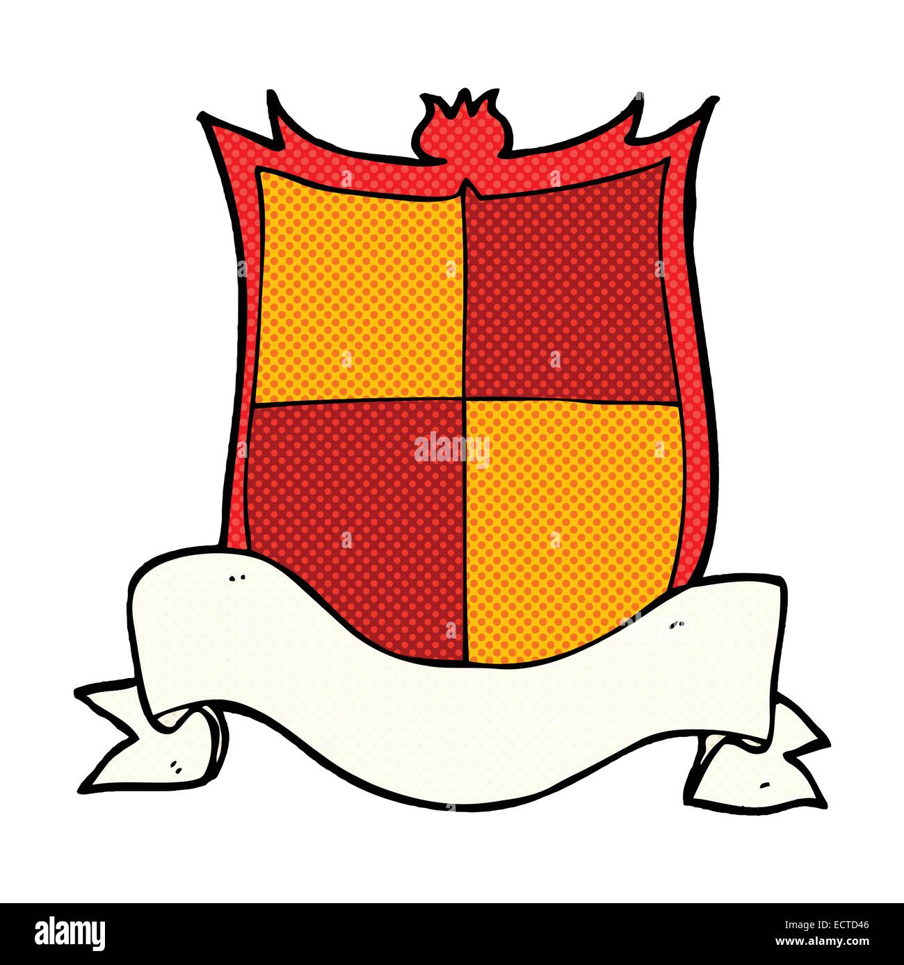 heraldry retro comic book style cartoon Stock Vector Image & Art - Alamy