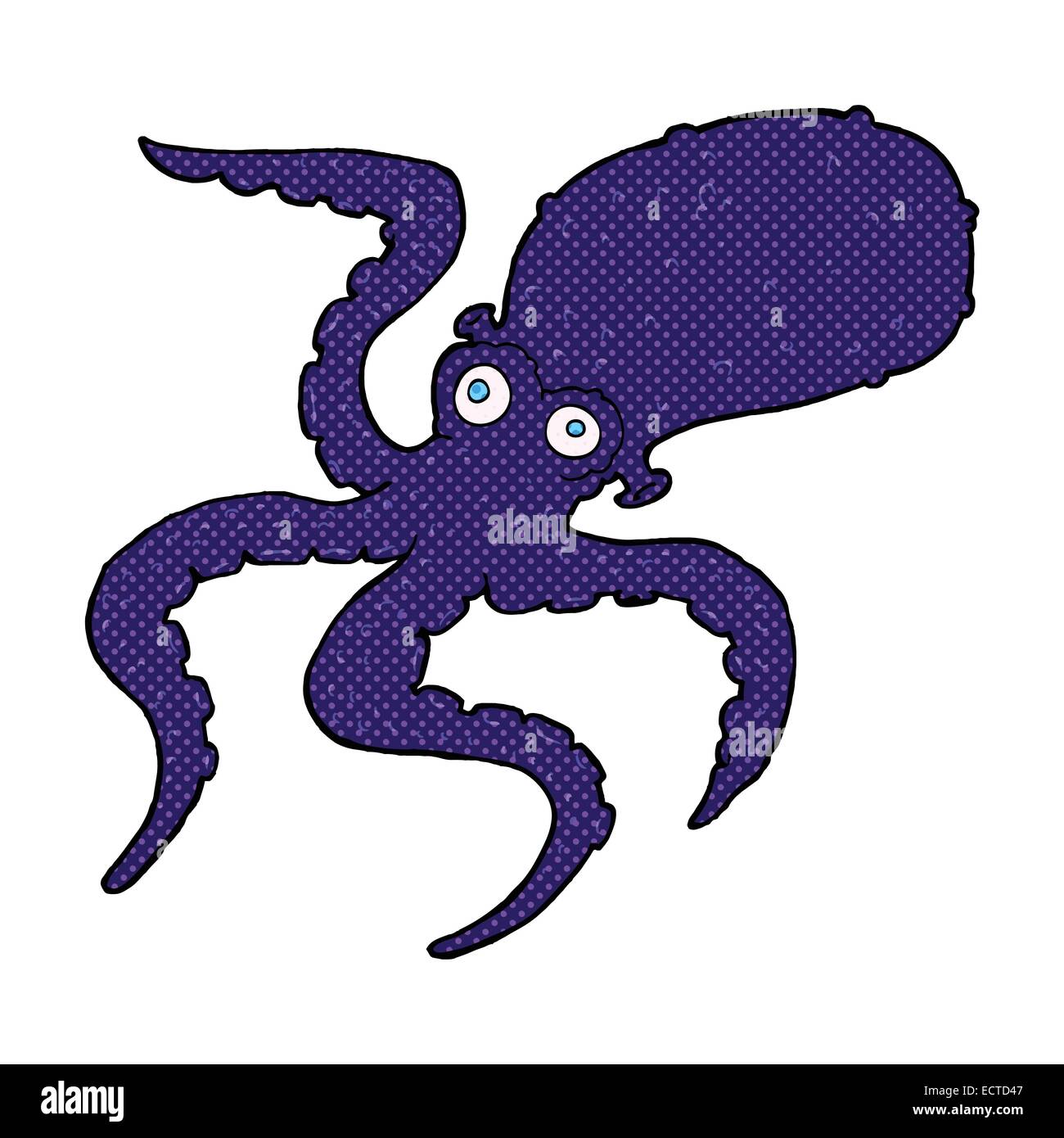 retro comic book style cartoon octopus Stock Vector Image & Art - Alamy