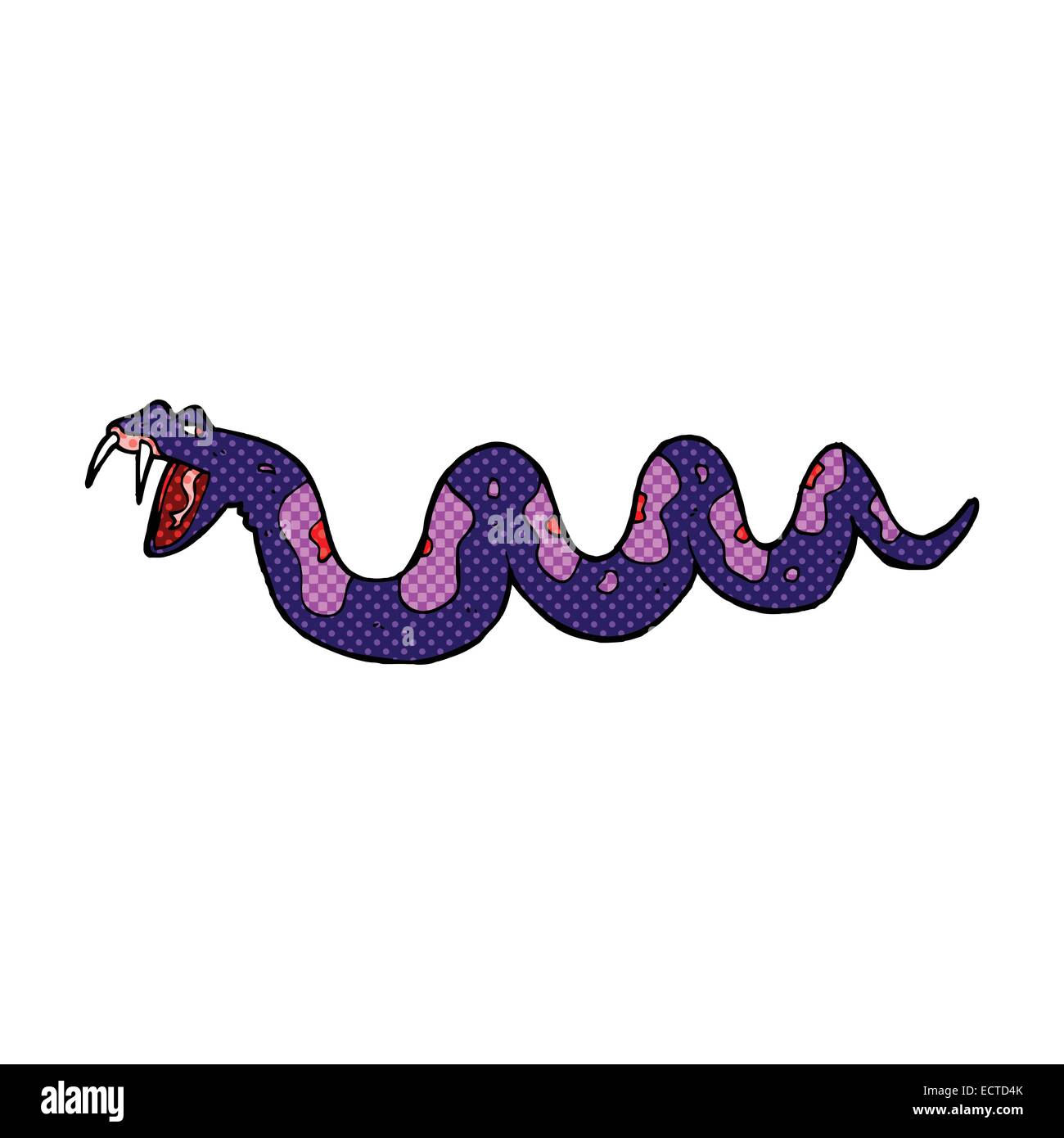 retro comic book style cartoon poisonous snake Stock Vector Image & Art ...