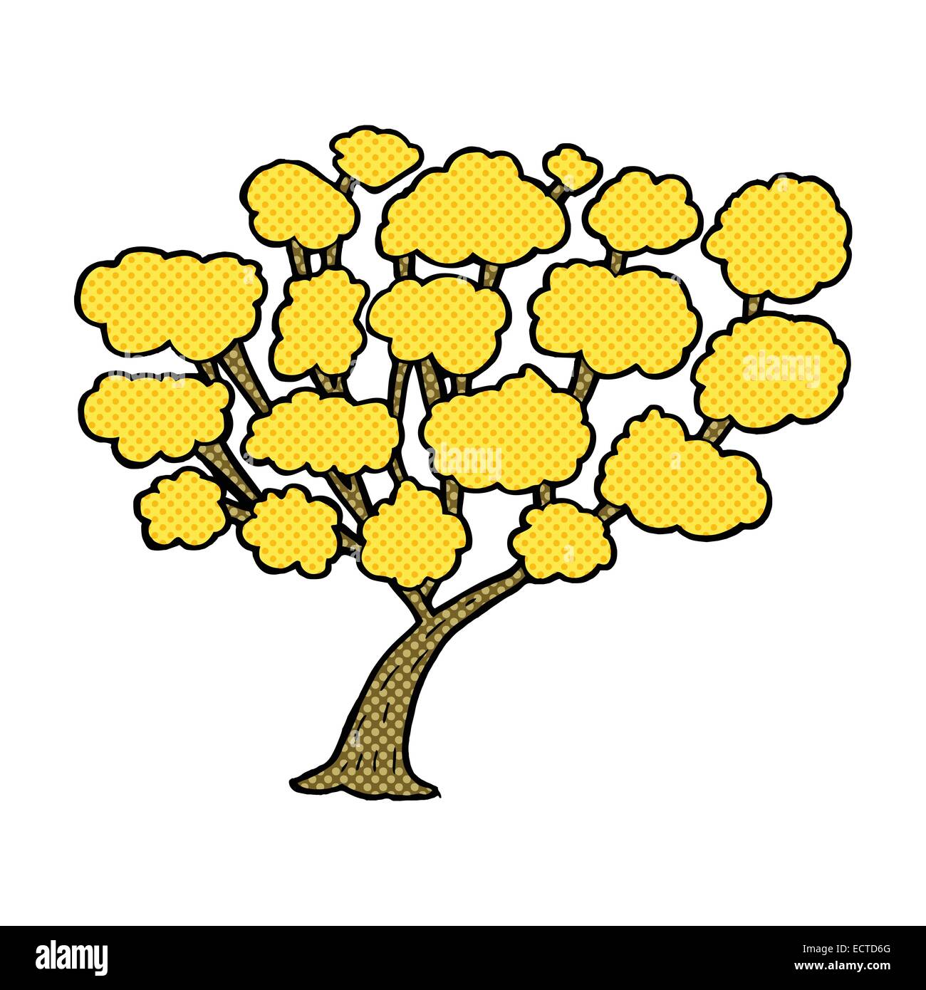 retro comic book style cartoon tree Stock Vector Image & Art - Alamy