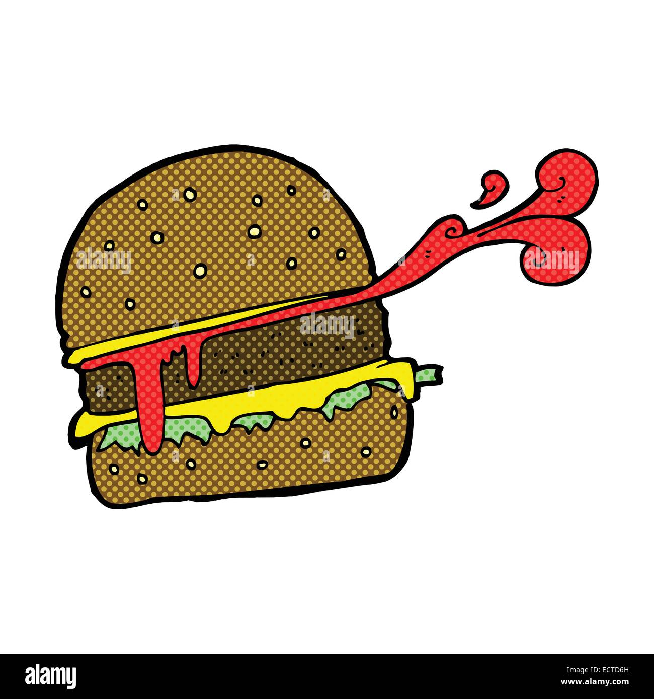 retro comic book style cartoon burger Stock Vector Image & Art - Alamy