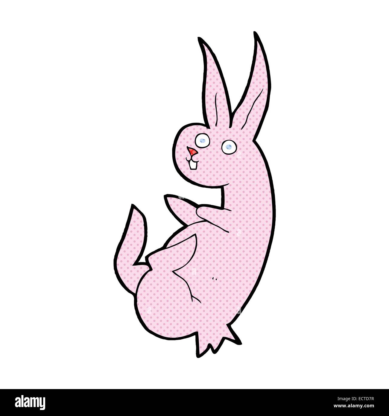 cute retro comic book style cartoon rabbit Stock Vector Image & Art - Alamy