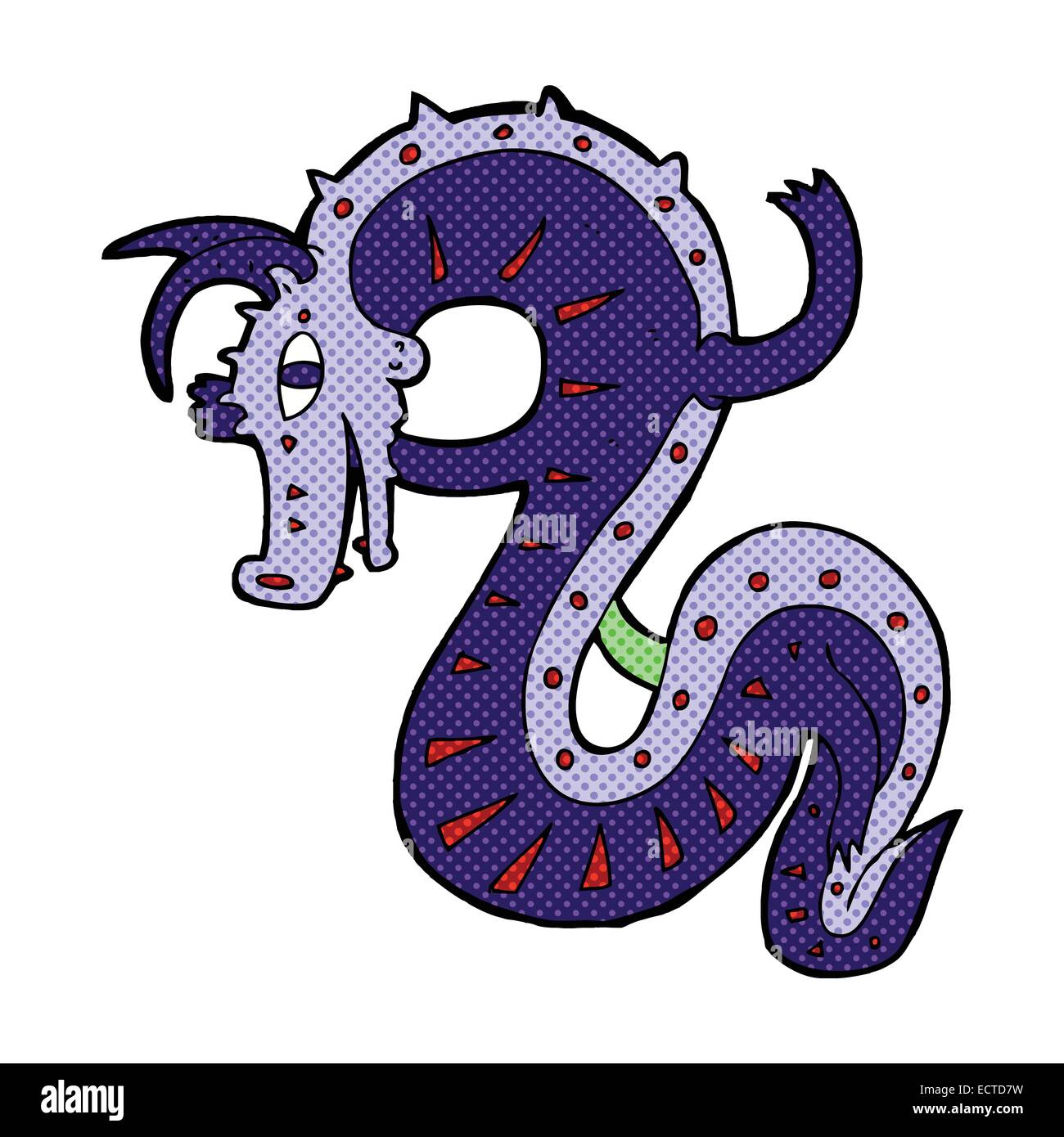 saxon dragon retro comic book style cartoon Stock Vector Image & Art ...