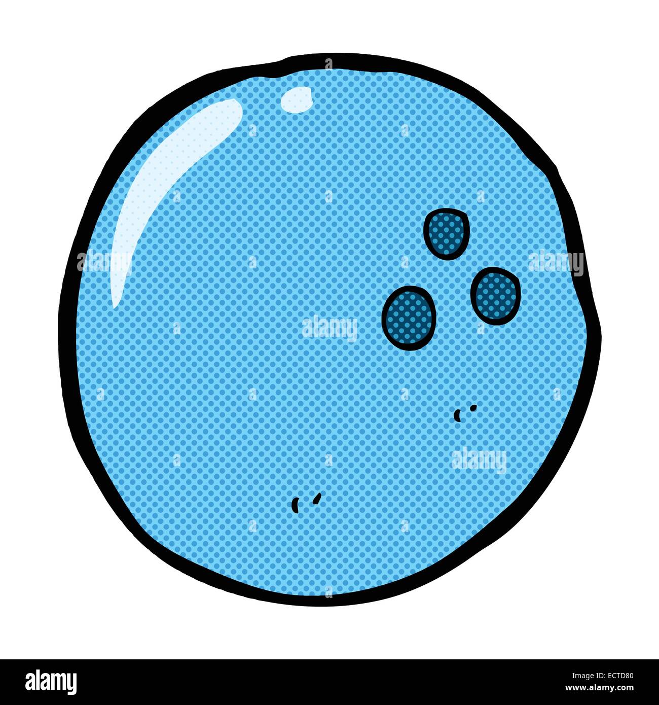 retro comic book style cartoon bowling ball Stock Vector Image & Art ...