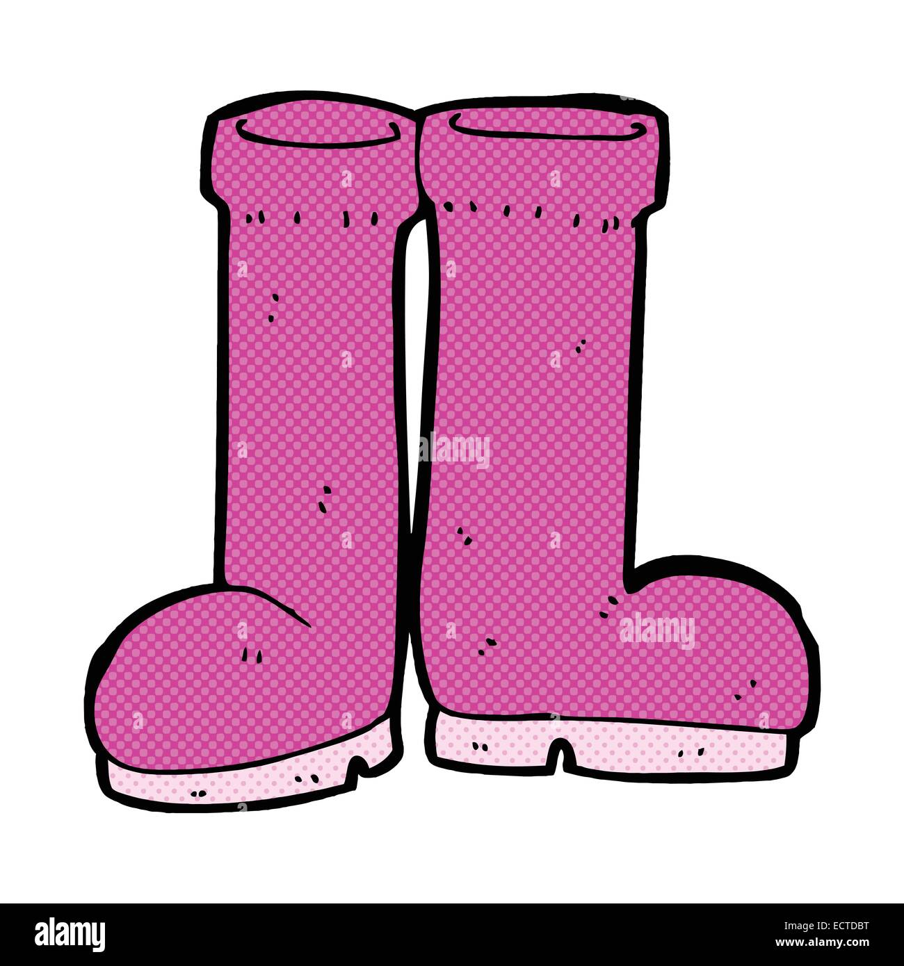 retro comic book style cartoon rubber boots Stock Vector Image & Art ...