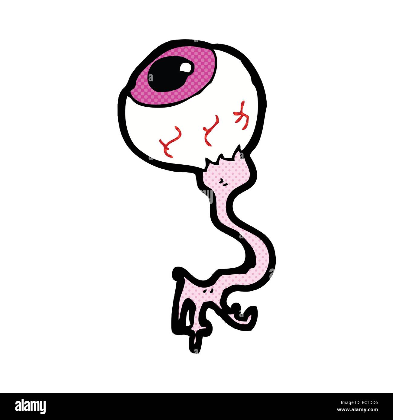 retro comic book style cartoon gross eyeball Stock Vector Image & Art ...