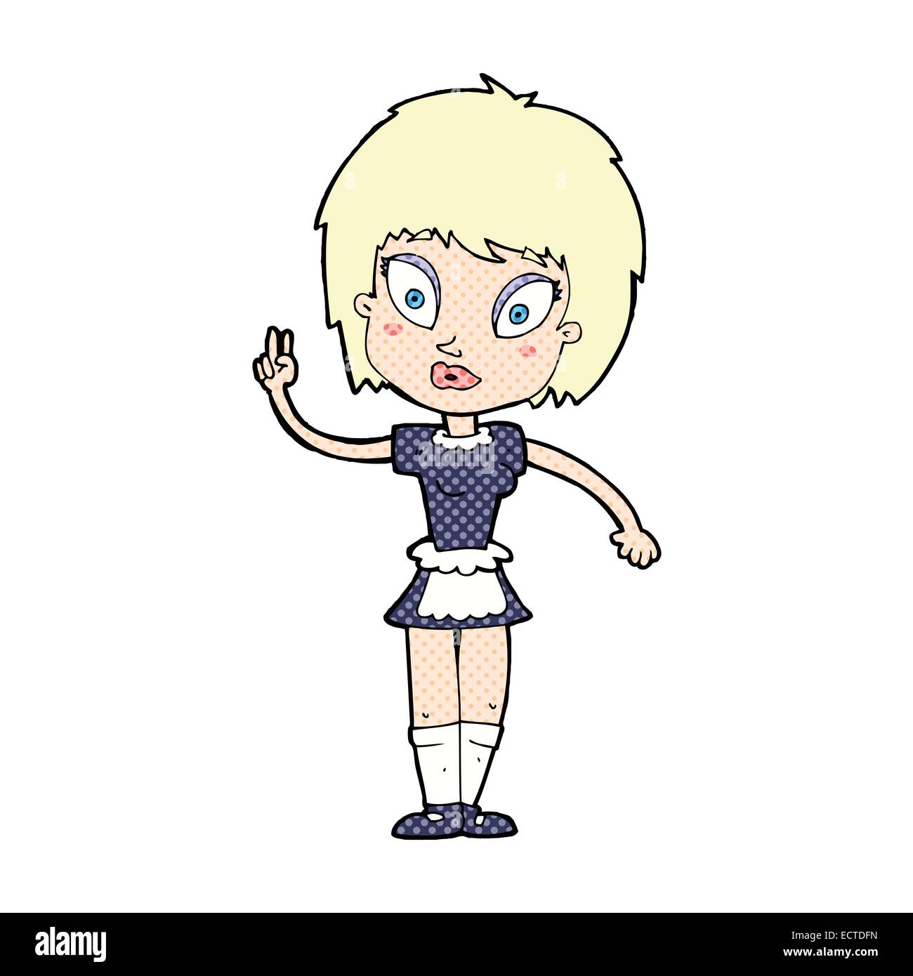 retro comic book style cartoon maid Stock Vector Image & Art - Alamy