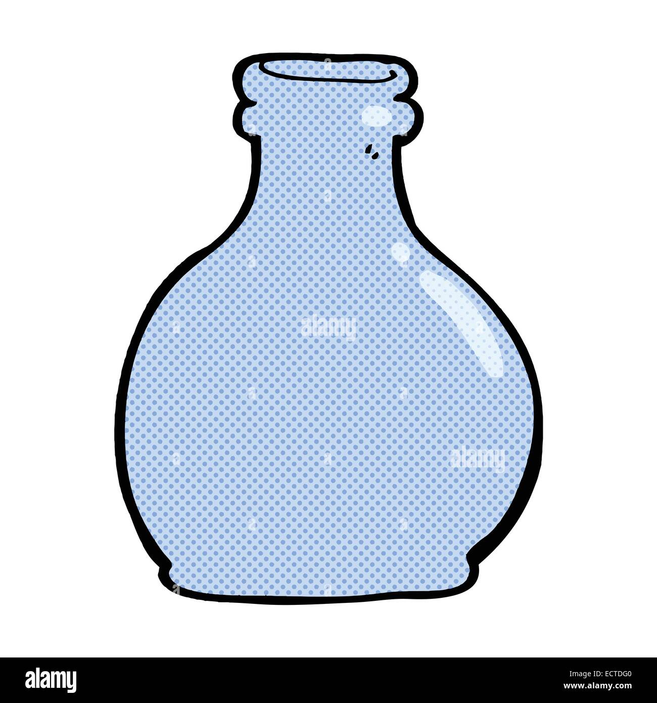 retro comic book style cartoon old glass vase Stock Vector Image & Art ...