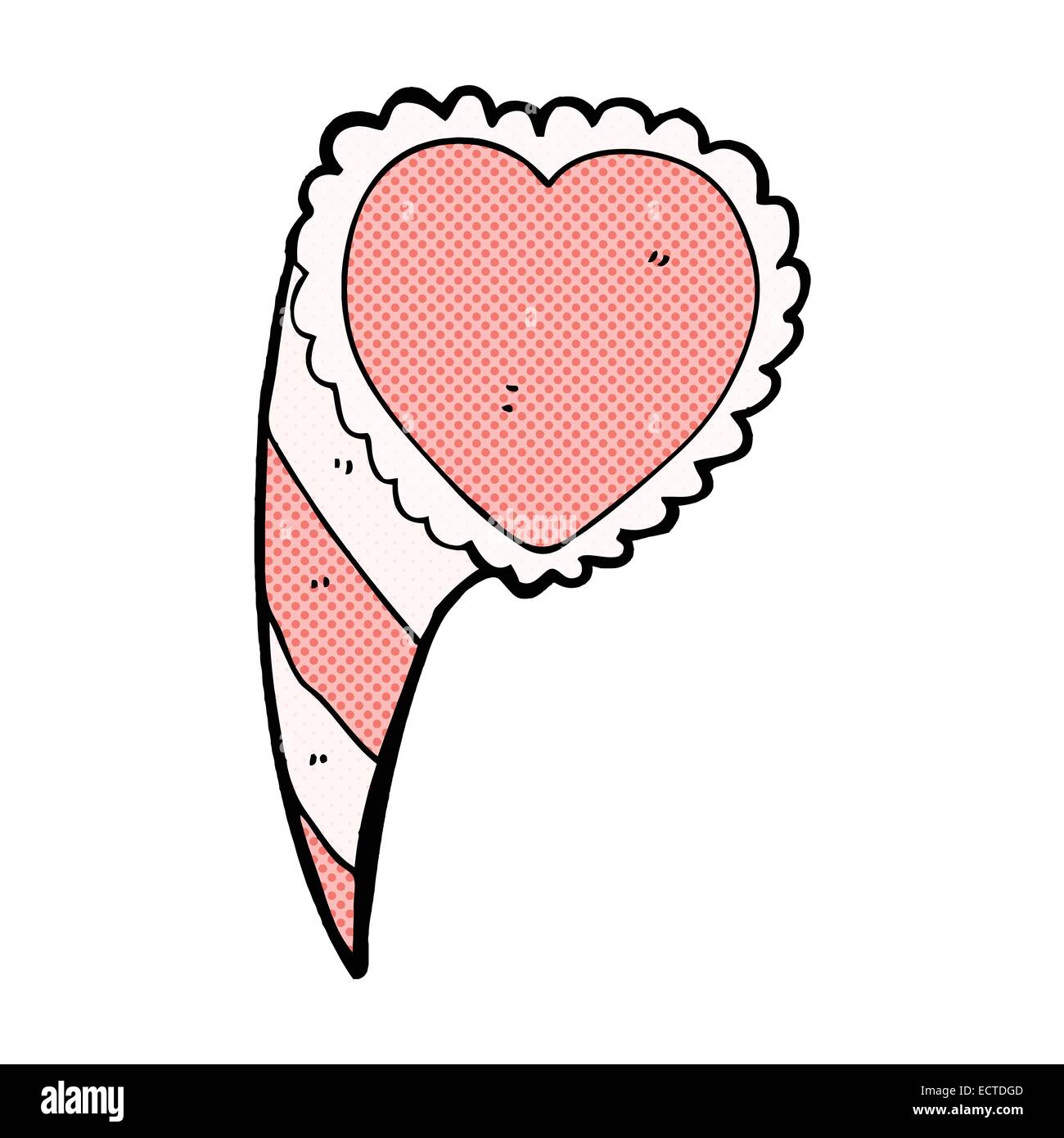 retro comic book style cartoon love heart symbol Stock Vector Image ...