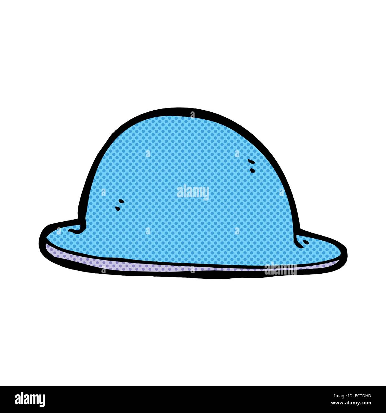 retro comic book style cartoon red bowler hat Stock Vector Image & Art ...