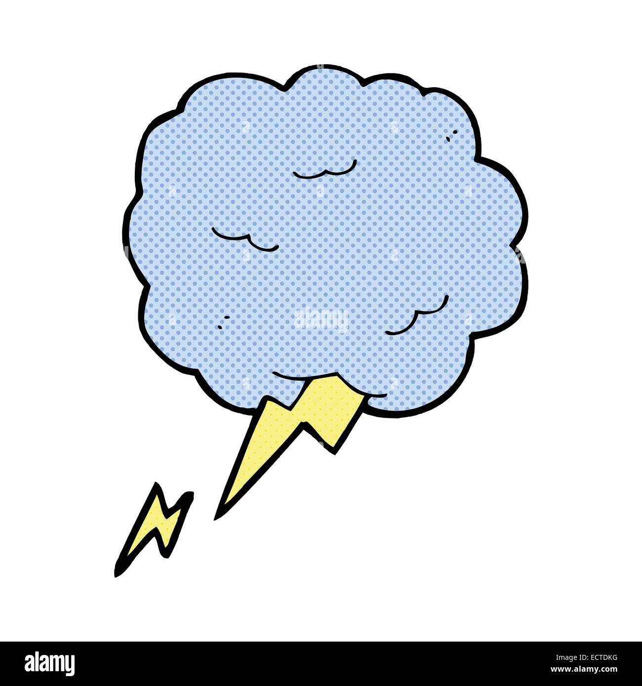 retro comic book style cartoon thundercloud symbol Stock Vector Image ...