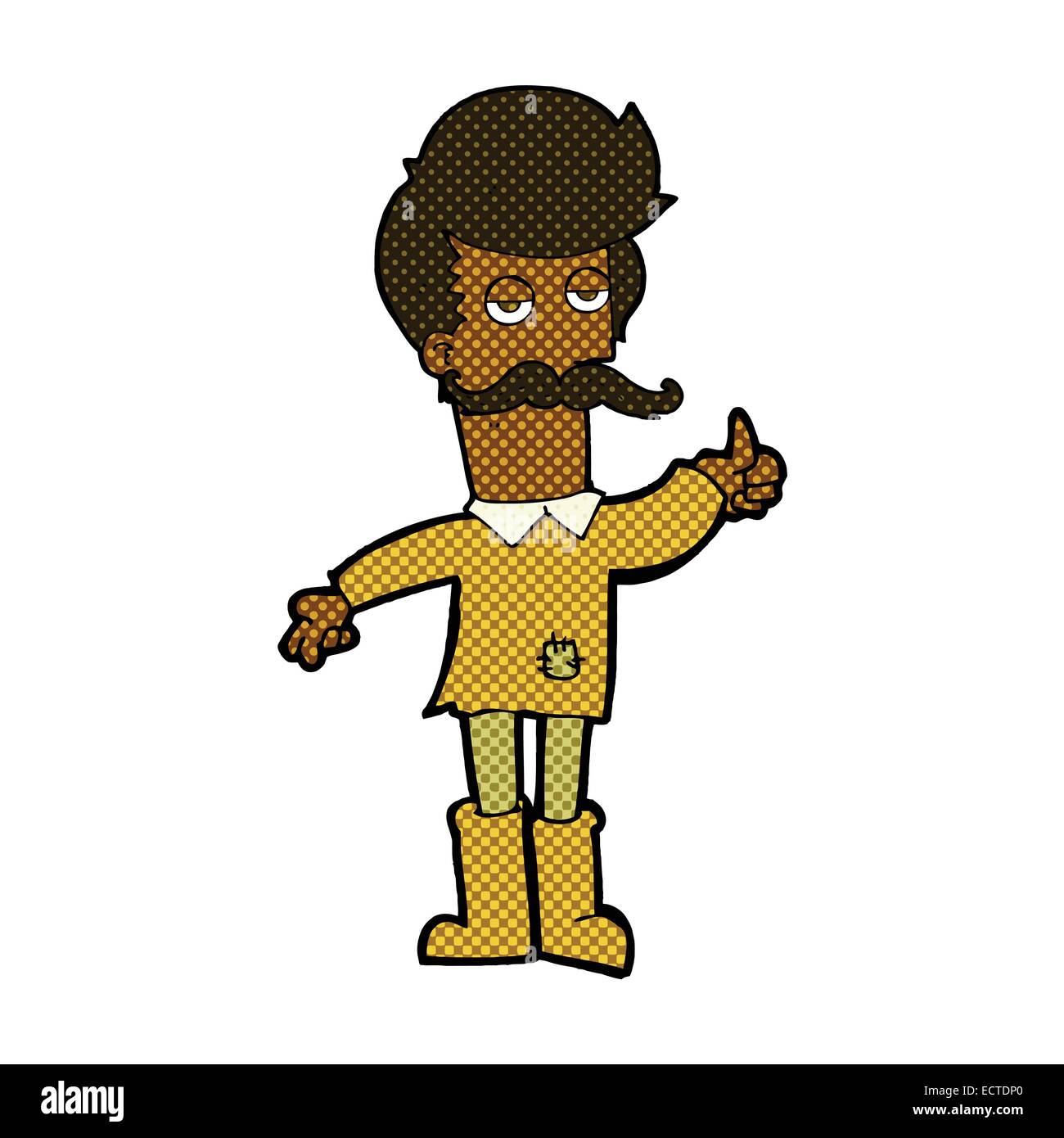 retro comic book style cartoon old man in poor clothes Stock Vector ...