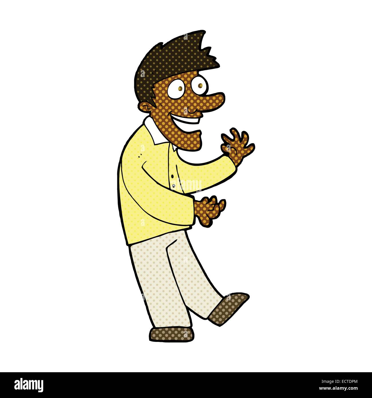 retro comic book style cartoon excited man Stock Vector Image & Art - Alamy