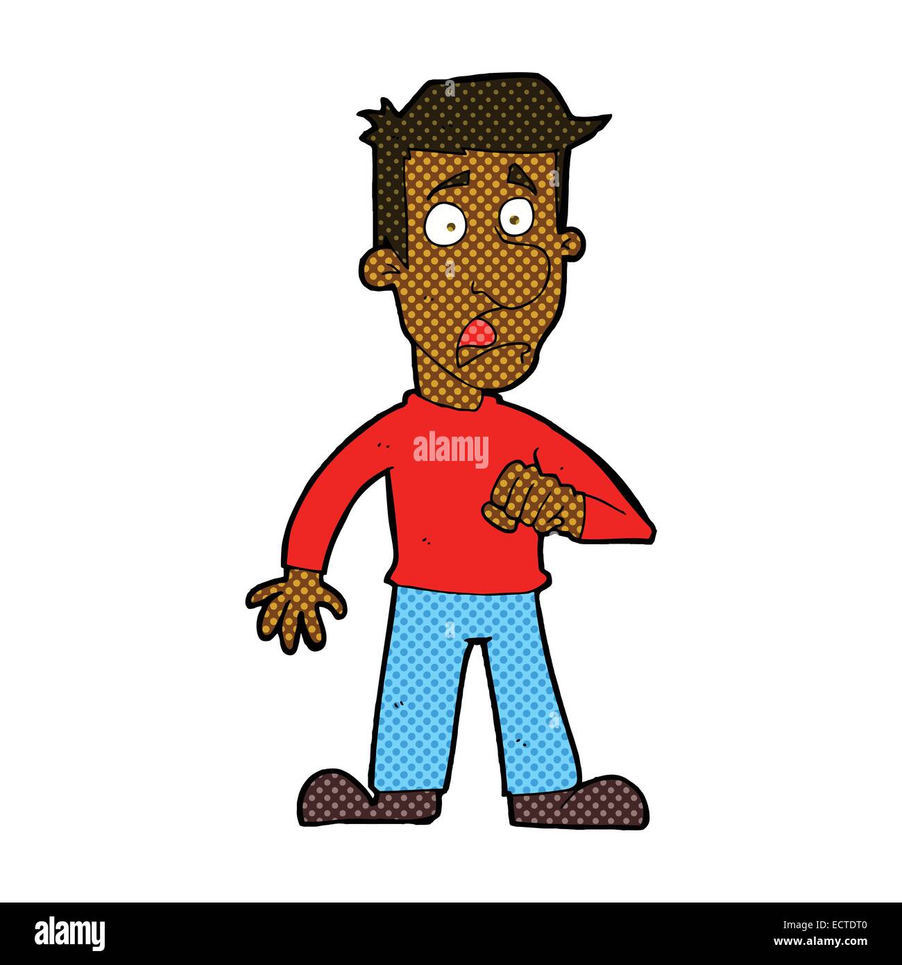 Amazed boy cartoon male man shocked stressed surprised worried ...