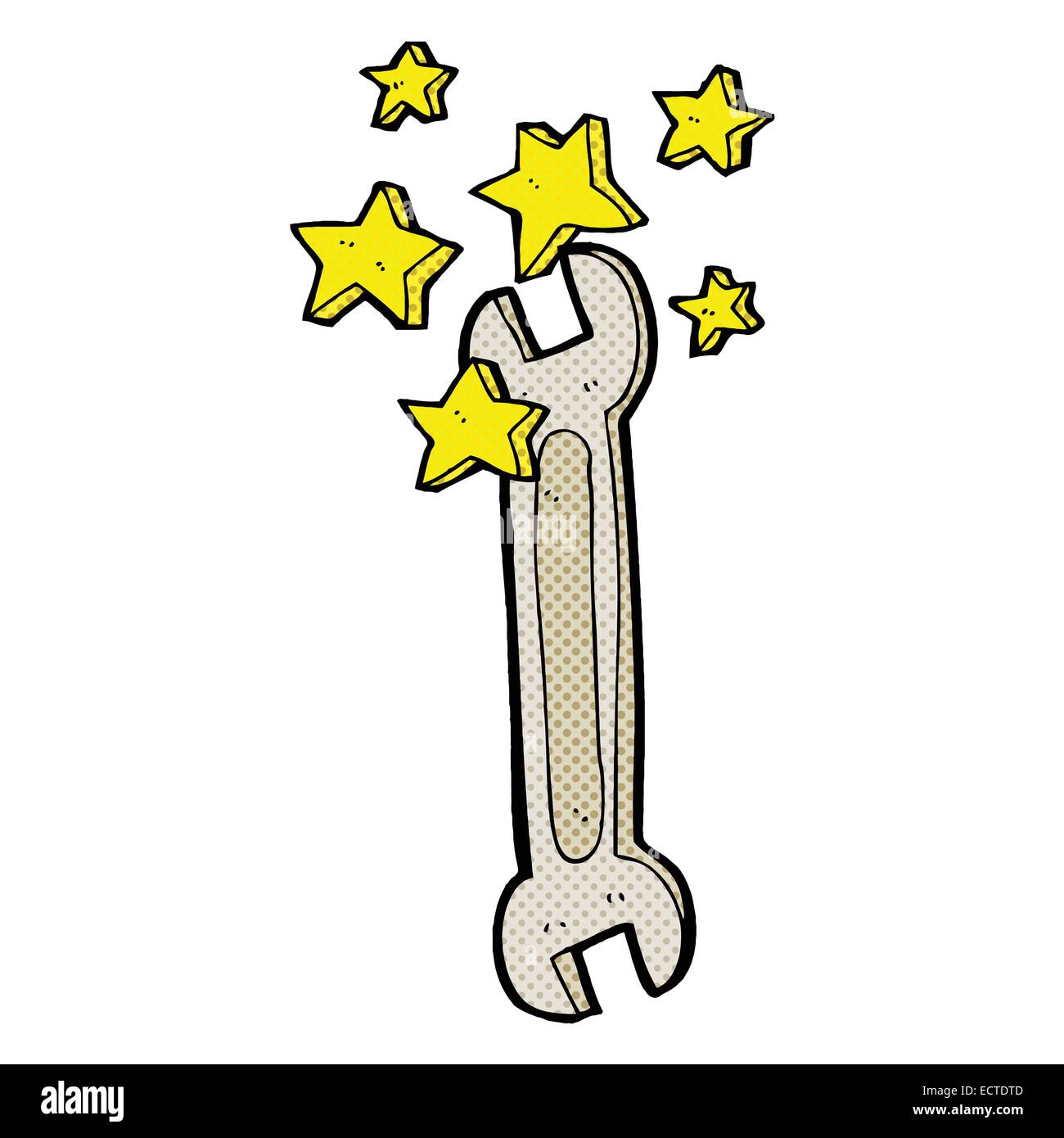 retro comic book style cartoon spanner Stock Vector Image & Art - Alamy