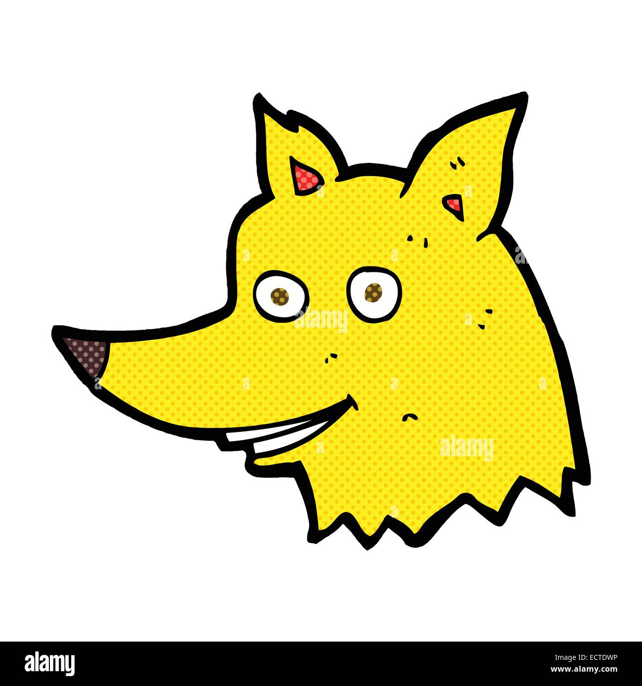 retro comic book style cartoon fox head Stock Vector Image & Art - Alamy