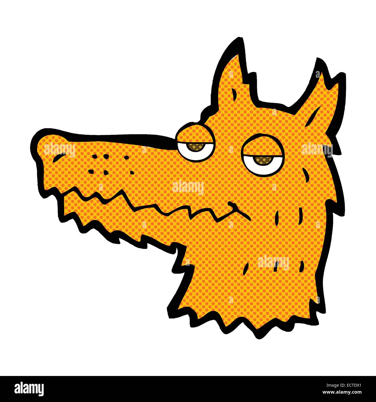 retro comic book style cartoon fox head Stock Vector Image & Art - Alamy