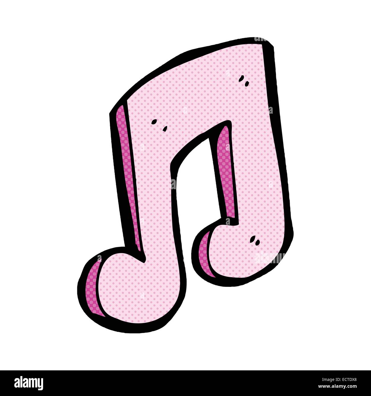 retro comic book style cartoon musical note Stock Vector Image & Art ...