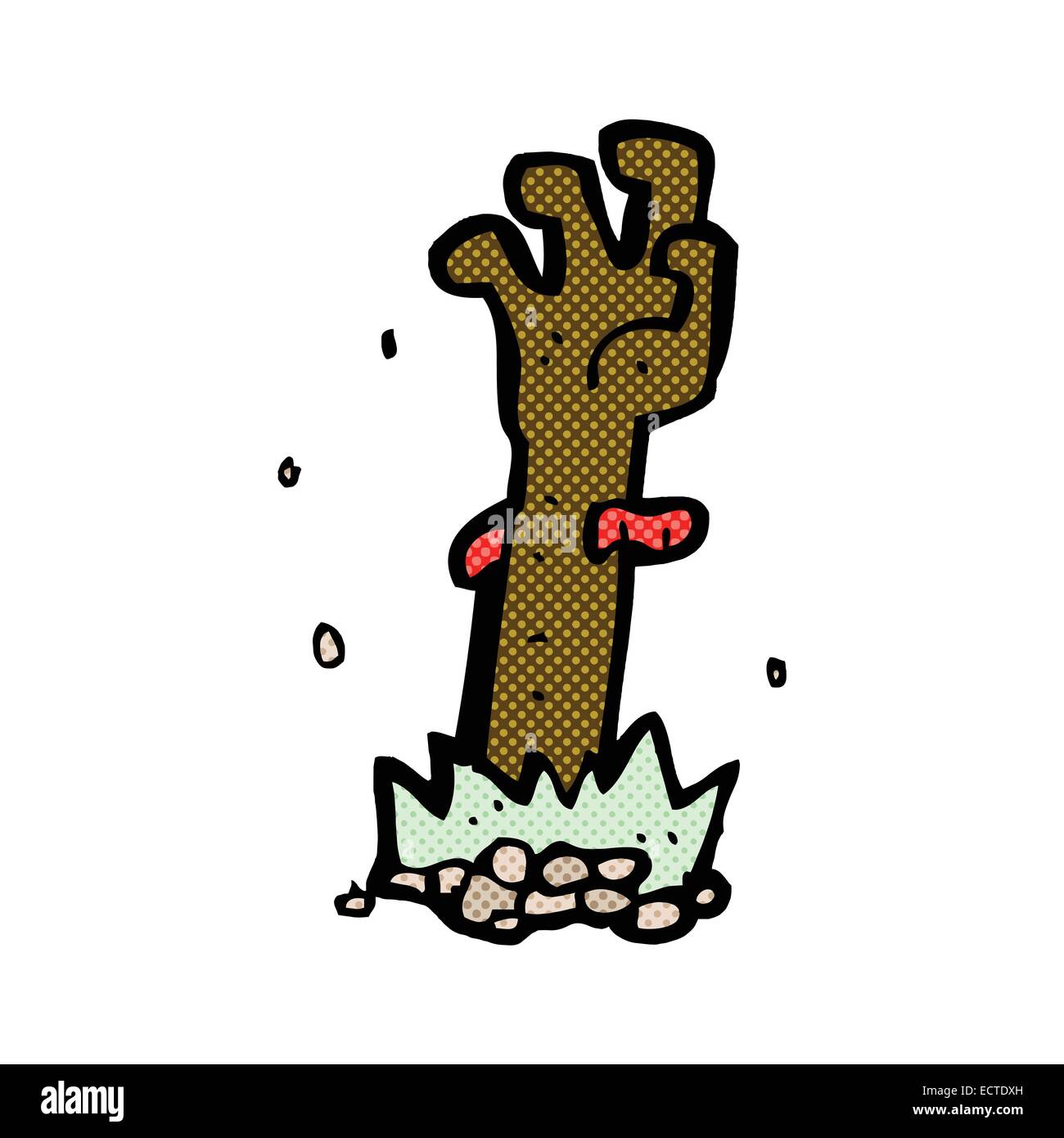 retro comic book style cartoon zombie hand Stock Vector Image & Art - Alamy