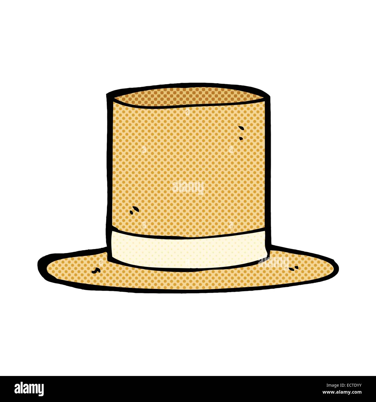 retro comic book style cartoon old top hat Stock Vector Image & Art - Alamy