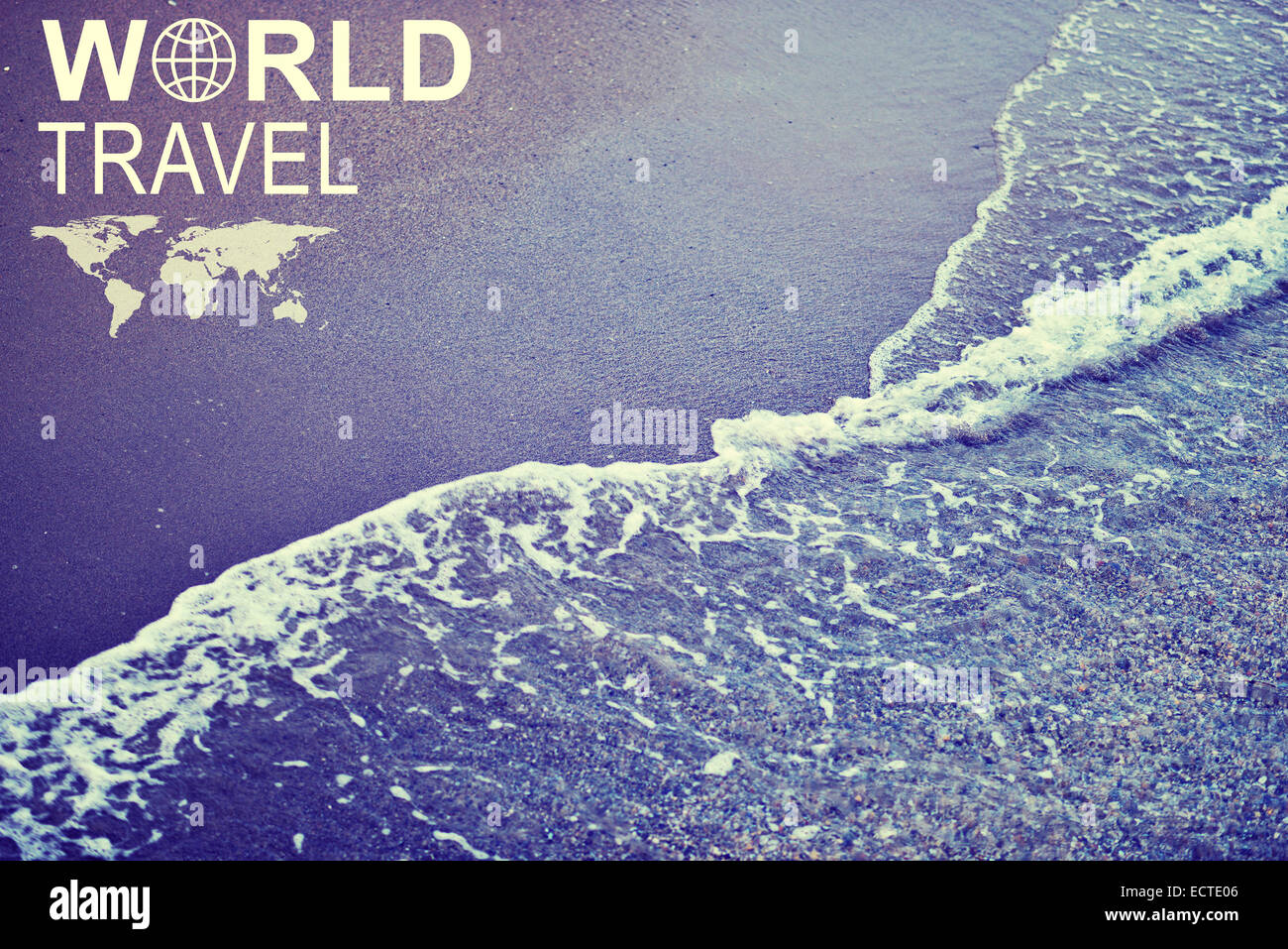 World Travel header Stock Photo - Alamy