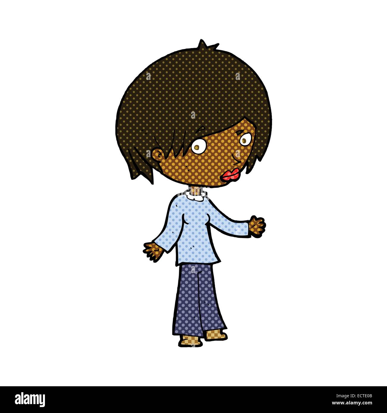 retro comic book style cartoon confused woman Stock Vector Image & Art ...