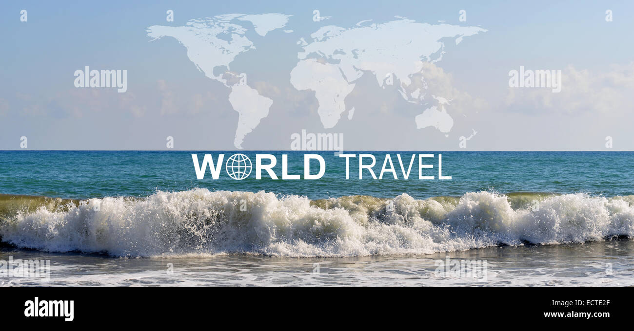 World Travel header Stock Photo - Alamy
