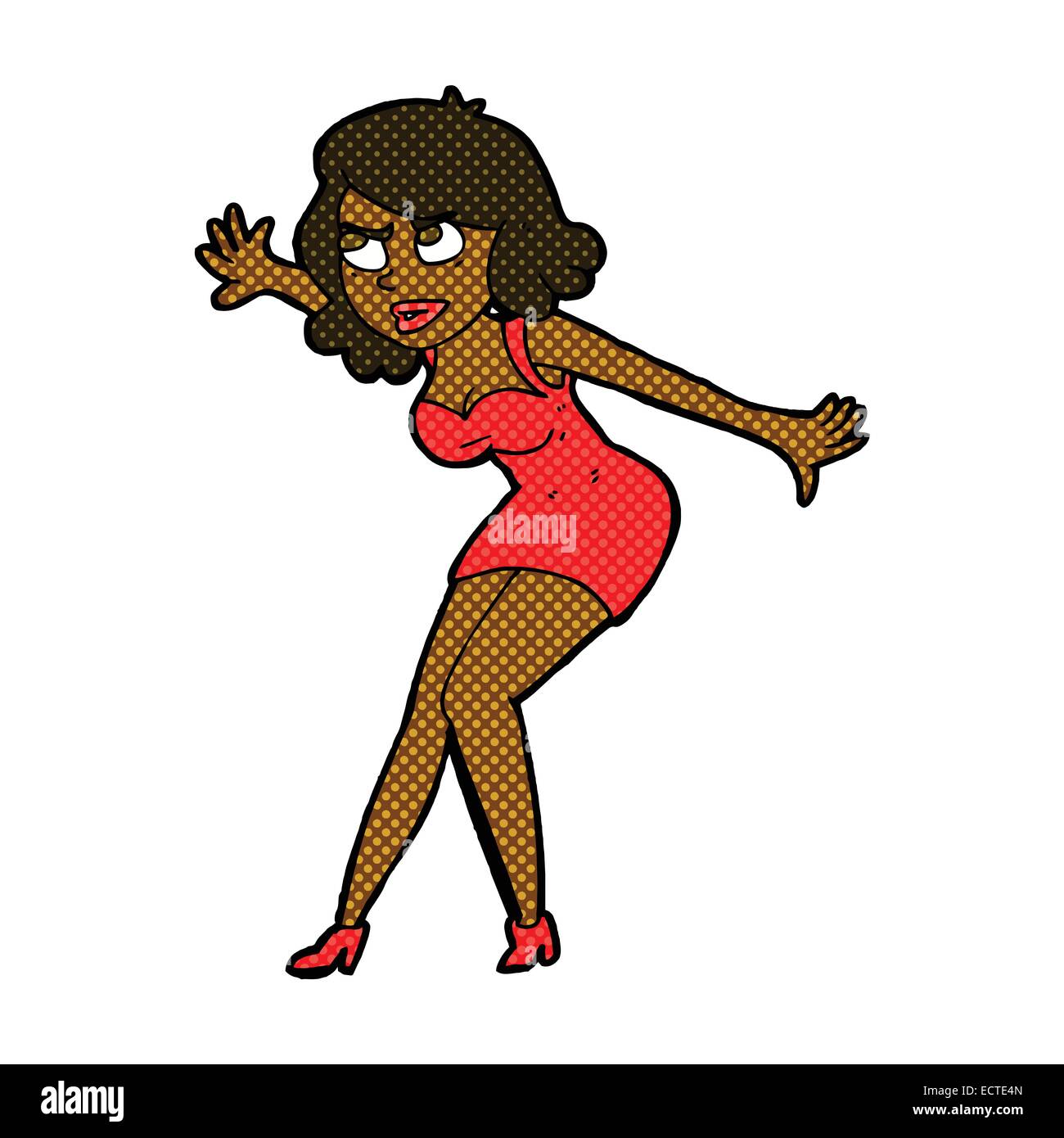 retro comic book style cartoon female spy Stock Vector Image & Art - Alamy