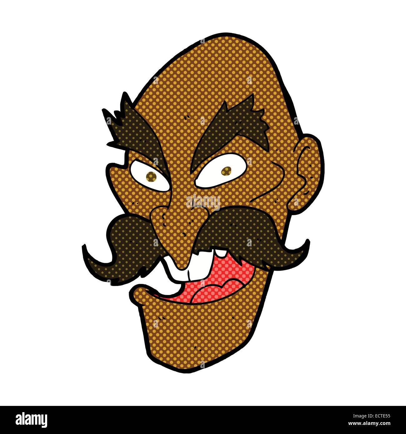 retro comic book style cartoon evil old man face Stock Vector Image ...