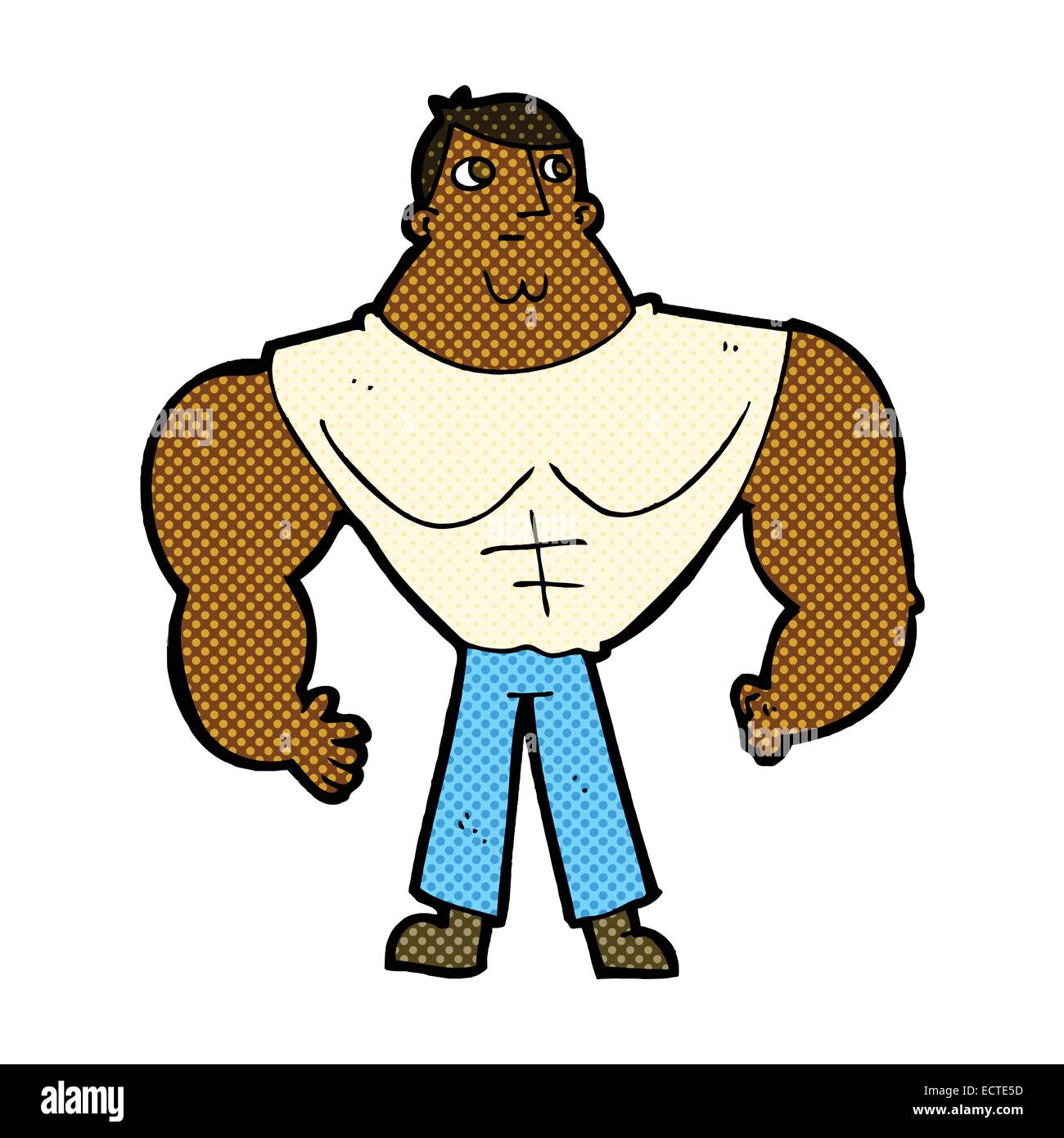 retro comic book style cartoon body builder Stock Vector Image & Art ...