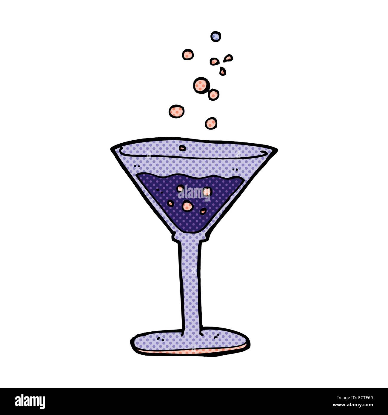 retro comic book style cartoon cocktail Stock Vector Image & Art - Alamy