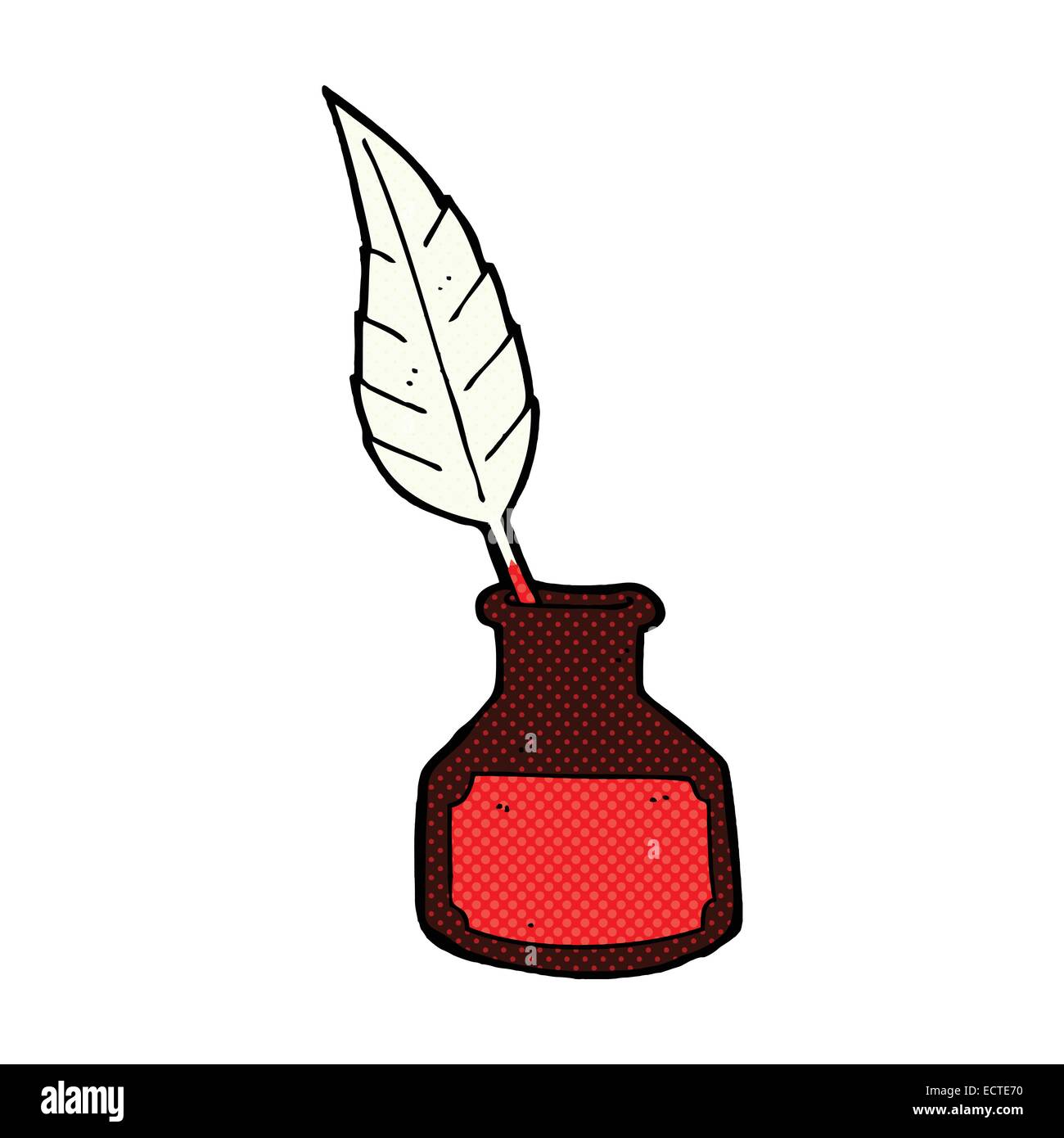 retro comic book style cartoon ink bottle Stock Vector Image & Art - Alamy