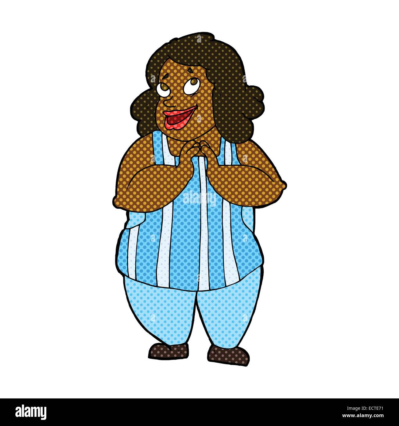 Happy woman cook book Stock Vector Images - Alamy