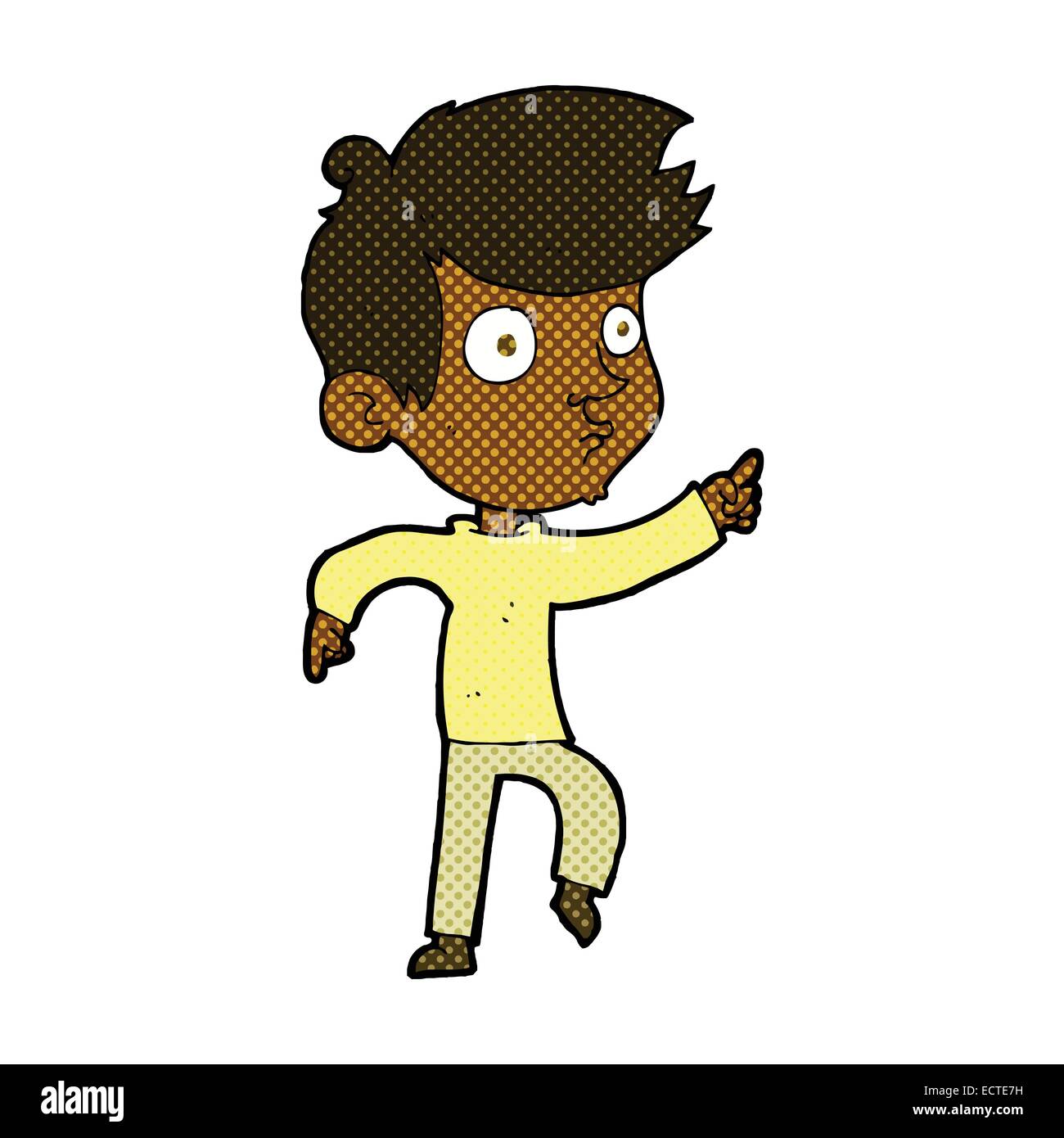 Boy pointing at book Stock Vector Images - Alamy