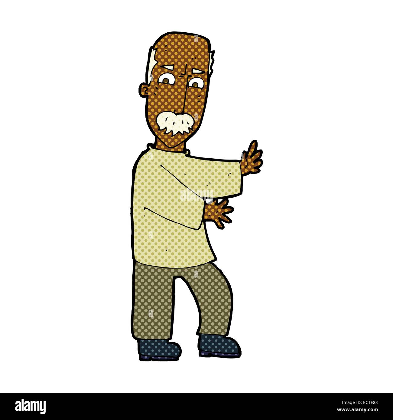 retro comic book style cartoon angry old man Stock Vector Image & Art ...