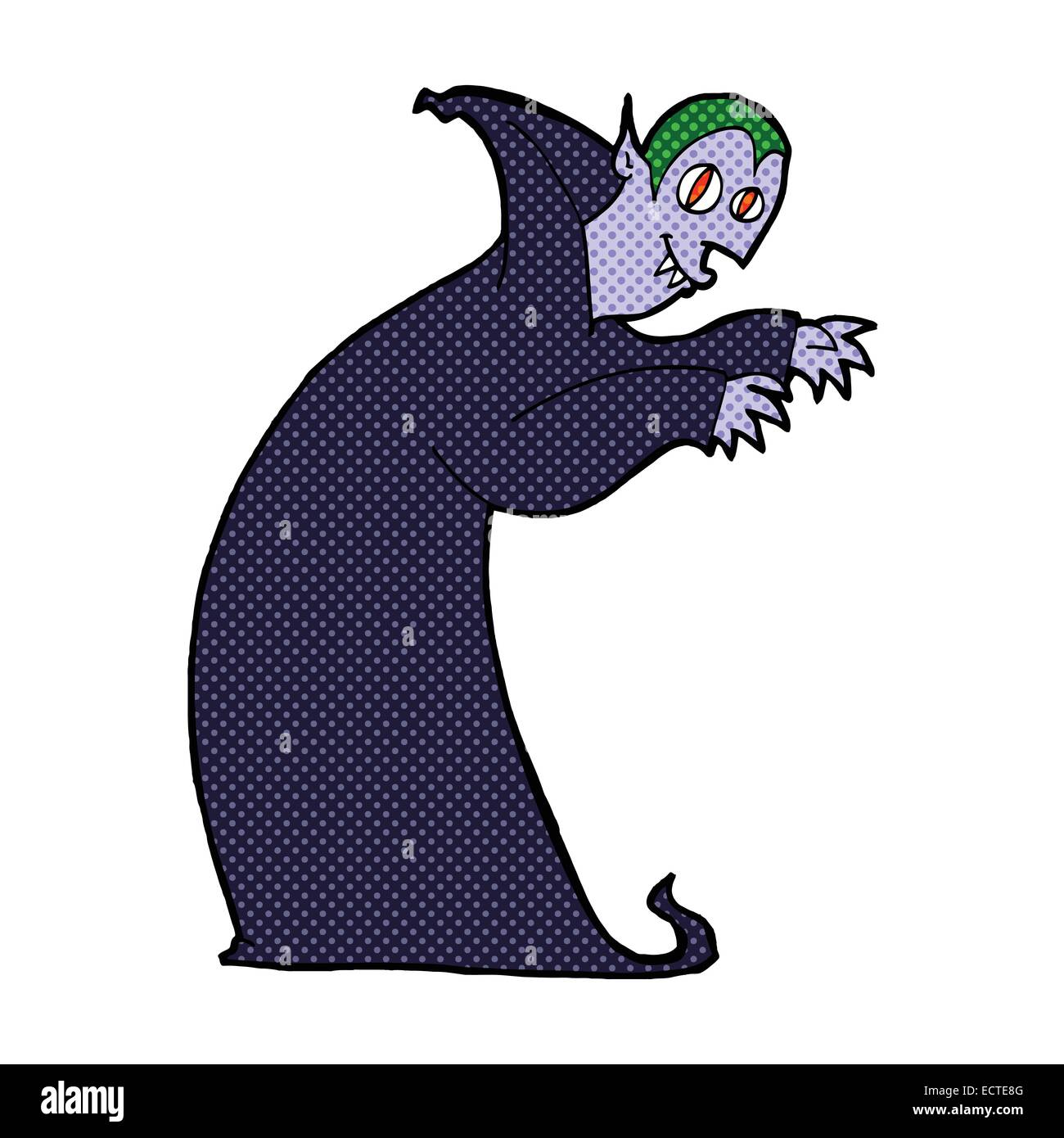 retro comic book style cartoon spooky vampire Stock Vector Image & Art ...