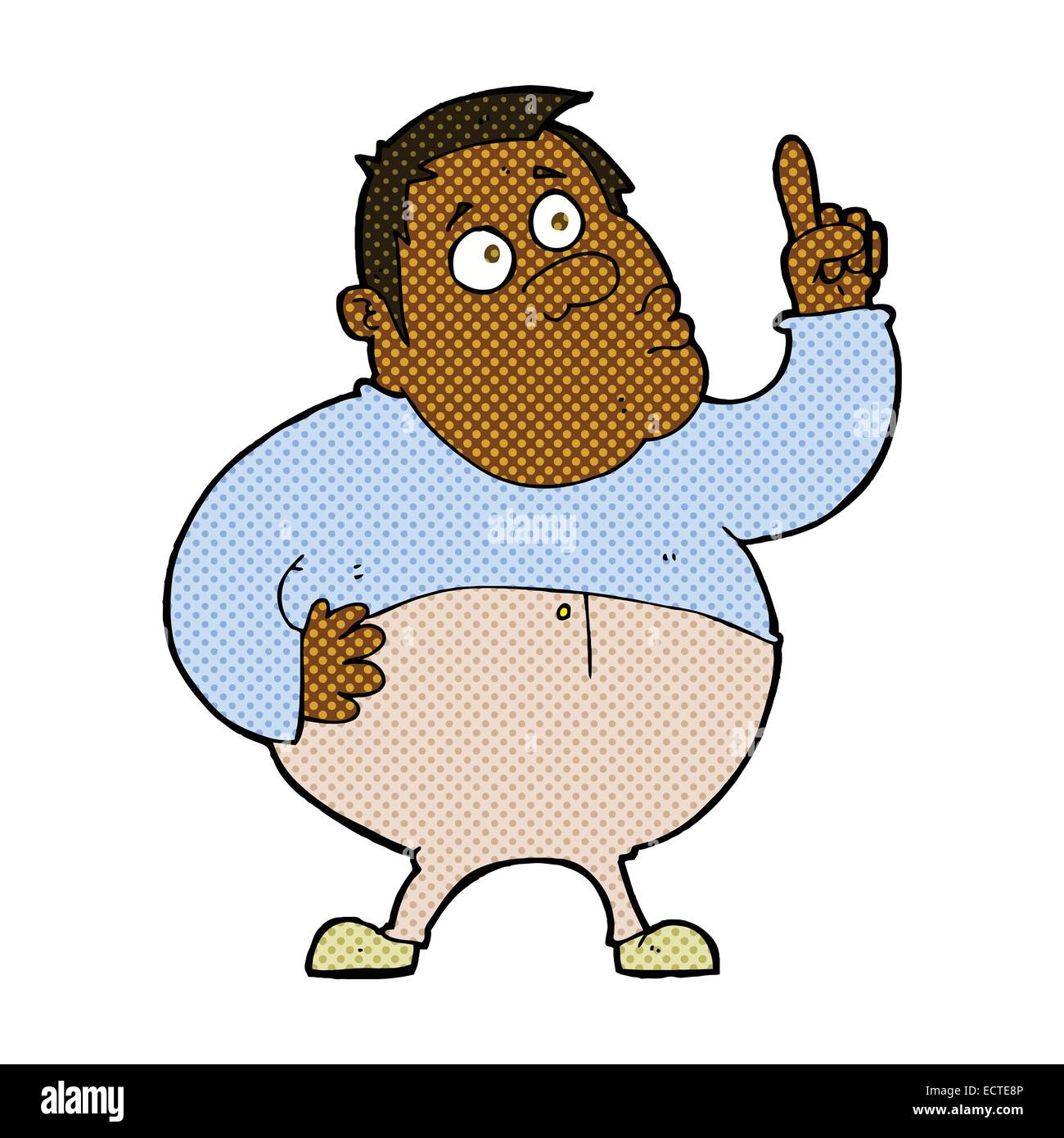 retro comic book style cartoon man asking question Stock Vector Image ...