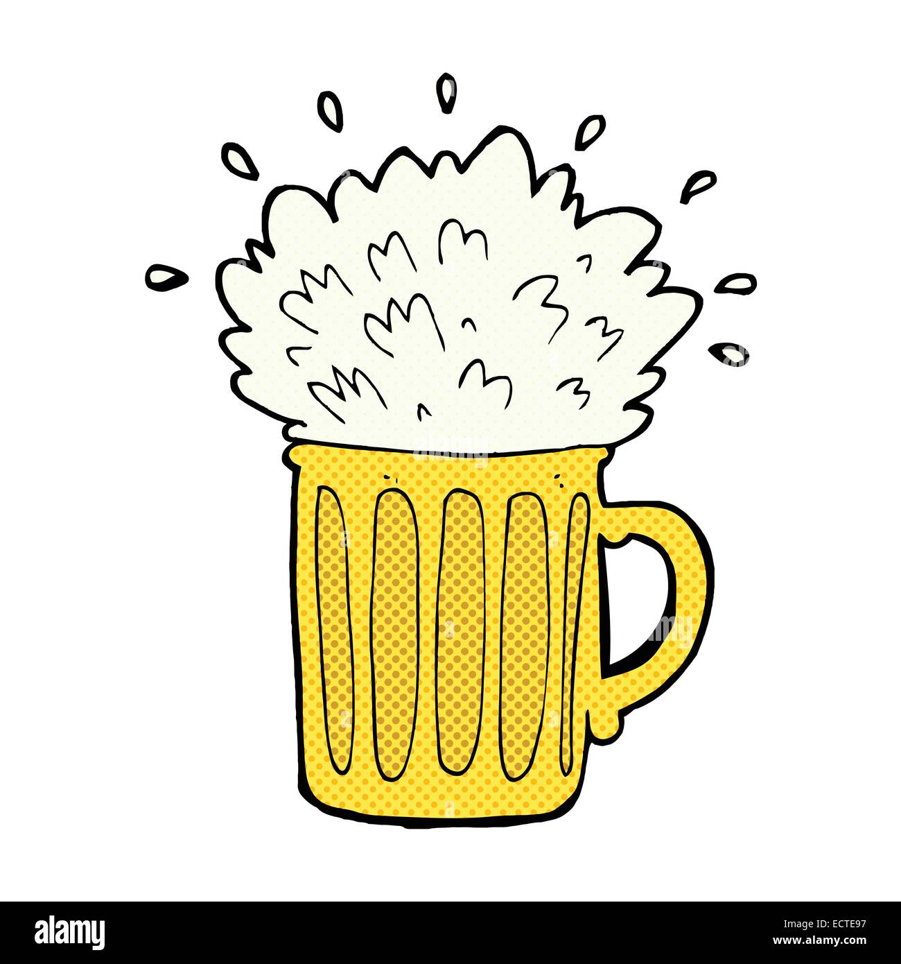 retro comic book style cartoon frothy beer Stock Vector Image & Art - Alamy