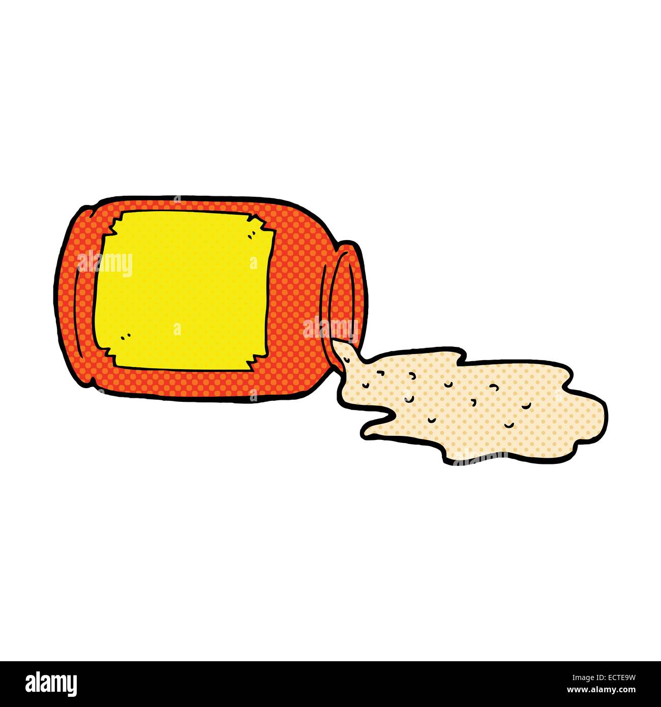 retro comic book style cartoon spilled jar Stock Vector Image & Art - Alamy