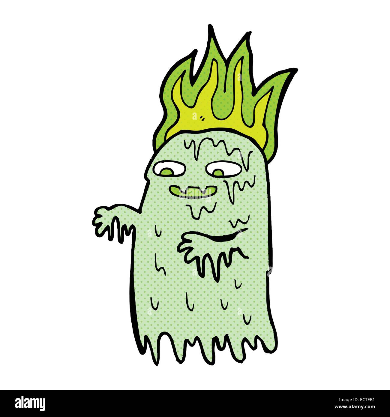 retro comic book style cartoon spooky ghost Stock Vector Image & Art ...
