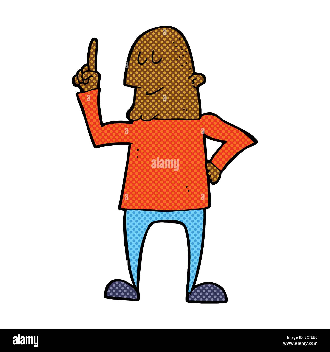 retro comic book style cartoon man pointing finger Stock Vector Image ...