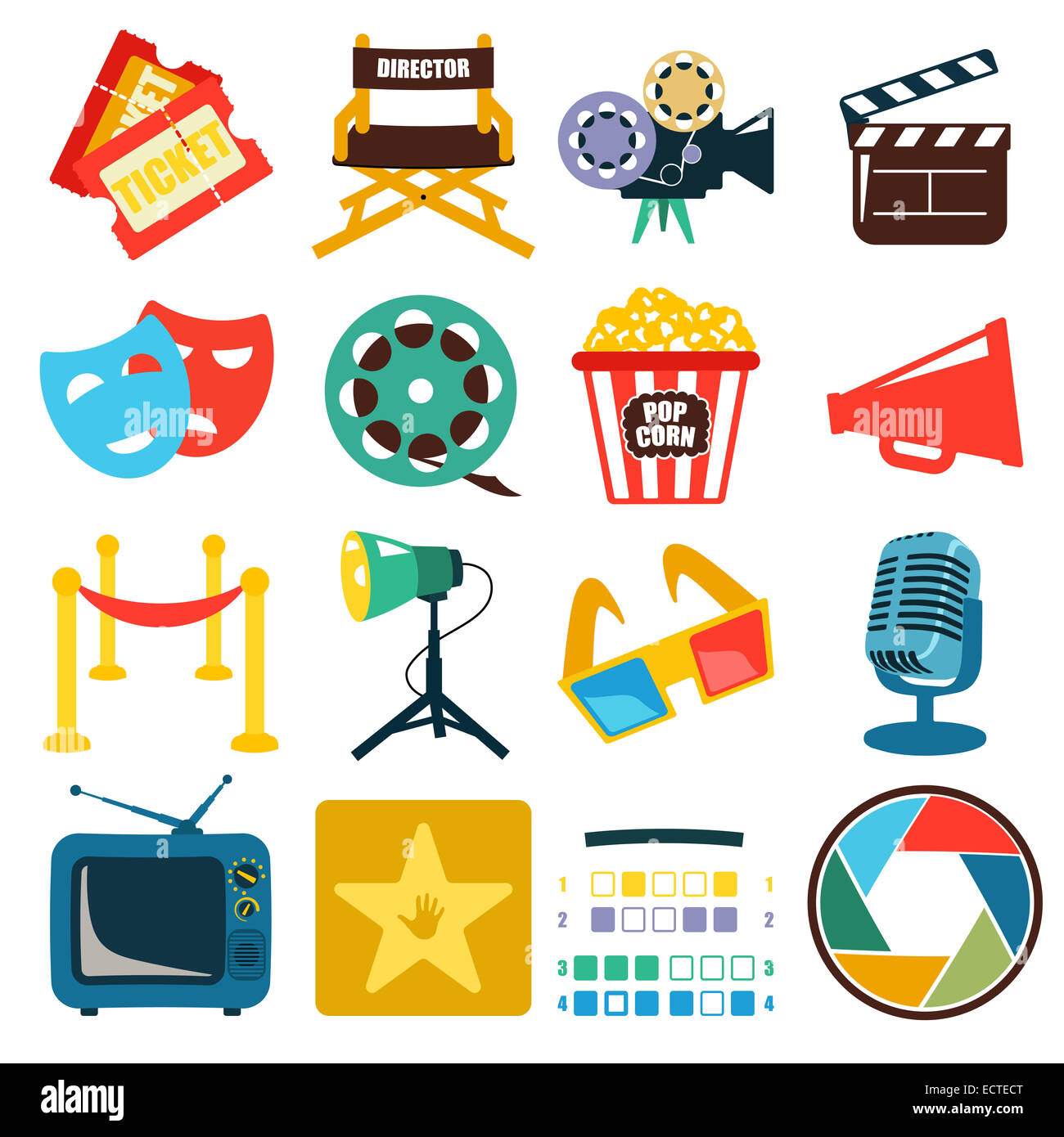 Cinema film icon simple hi-res stock photography and images - Alamy