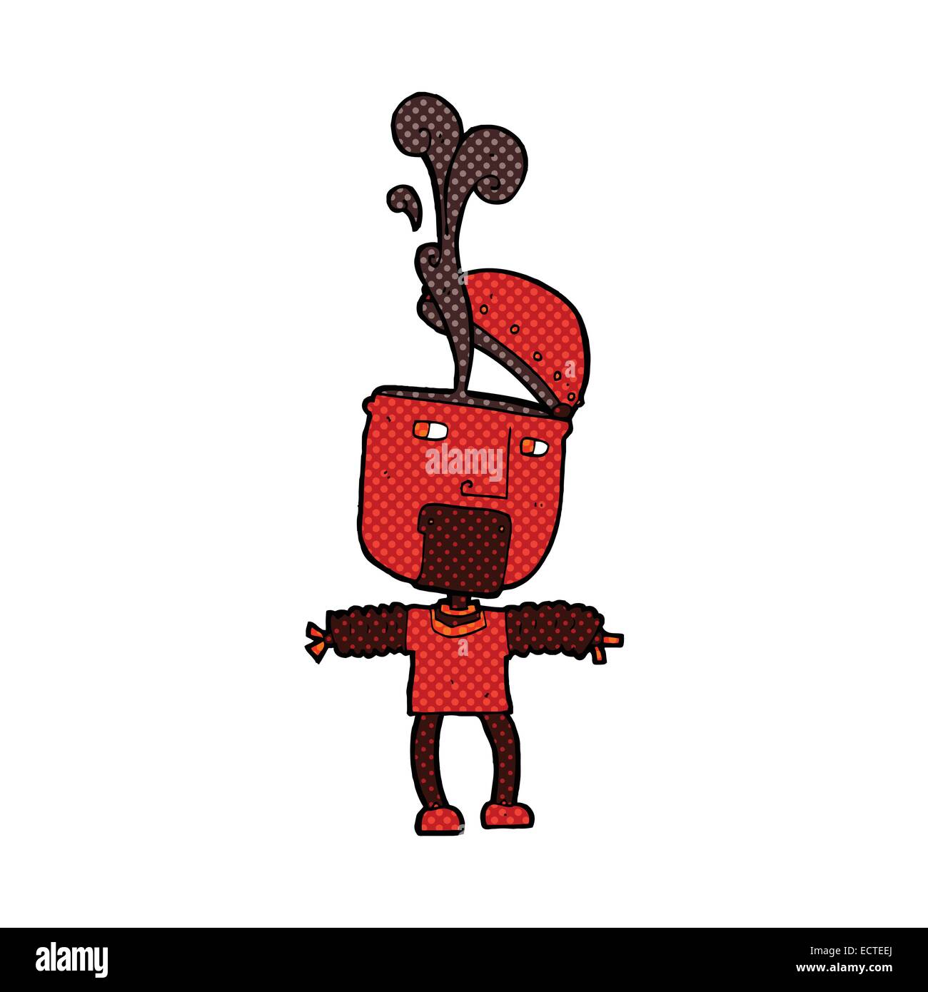 Funny cartoon robot open head hi-res stock photography and images - Alamy