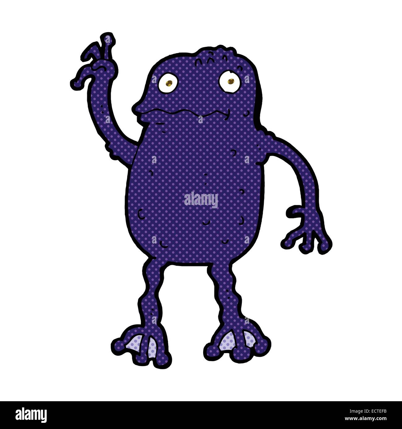 retro comic book style cartoon poisonous frog Stock Vector Image & Art ...