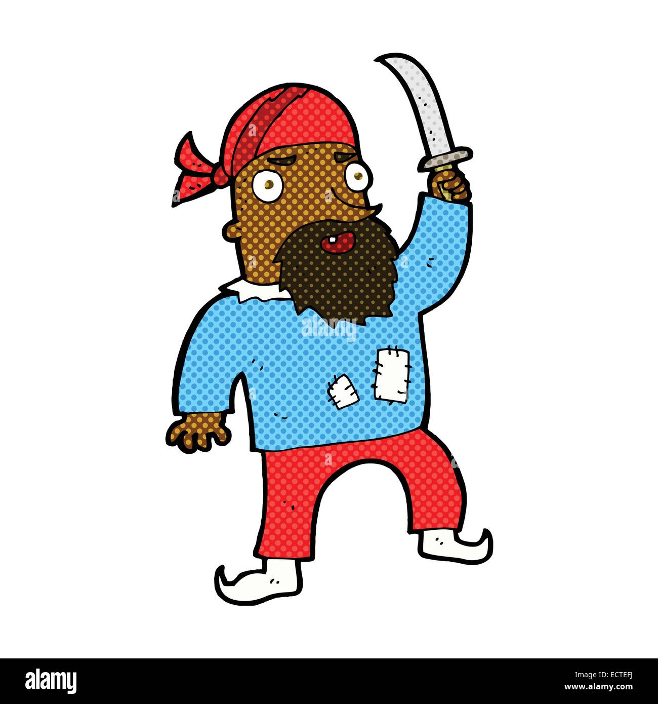 retro comic book style cartoon pirate Stock Vector Image & Art - Alamy
