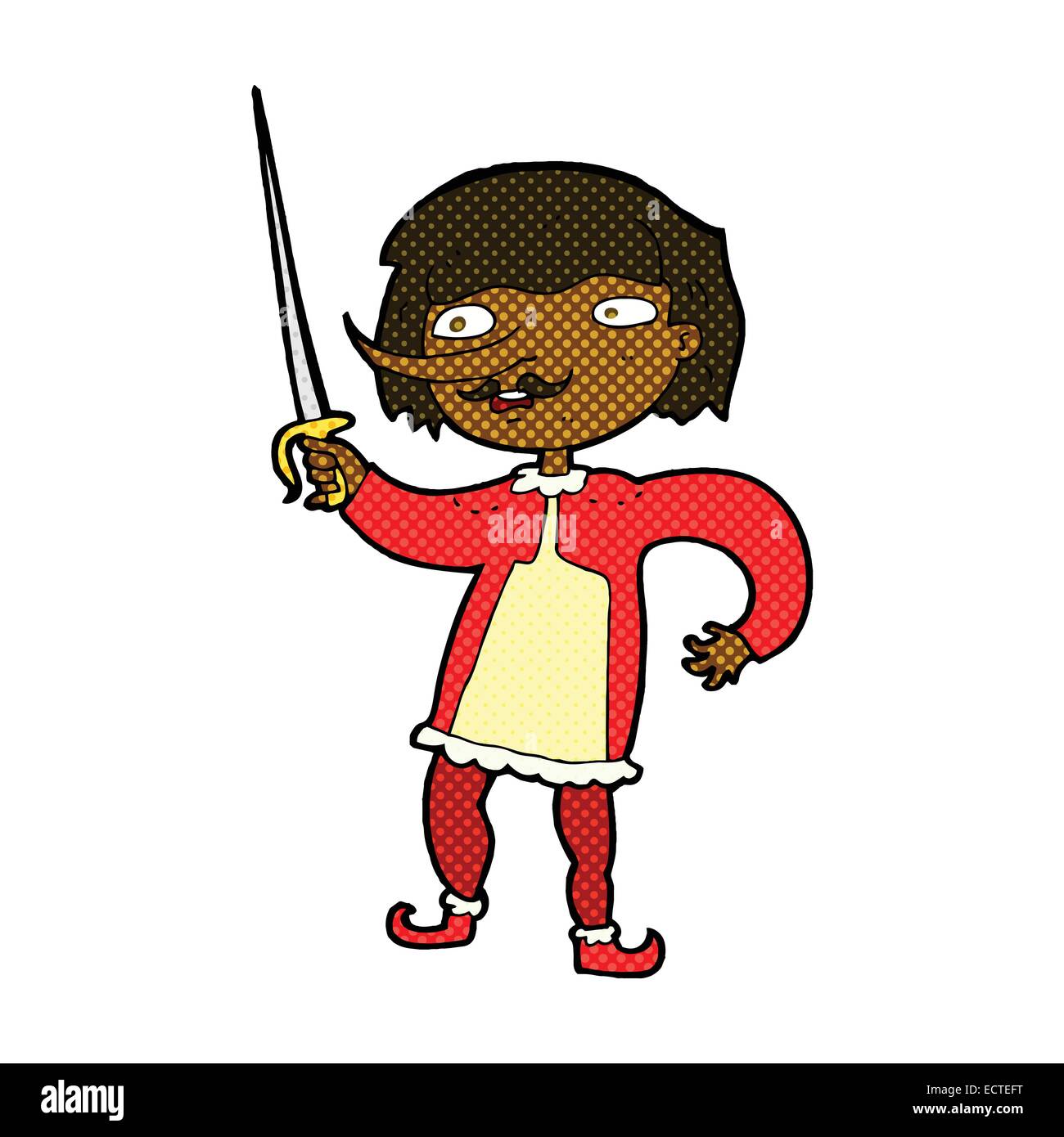 retro comic book style cartoon man with sword Stock Vector Image & Art ...