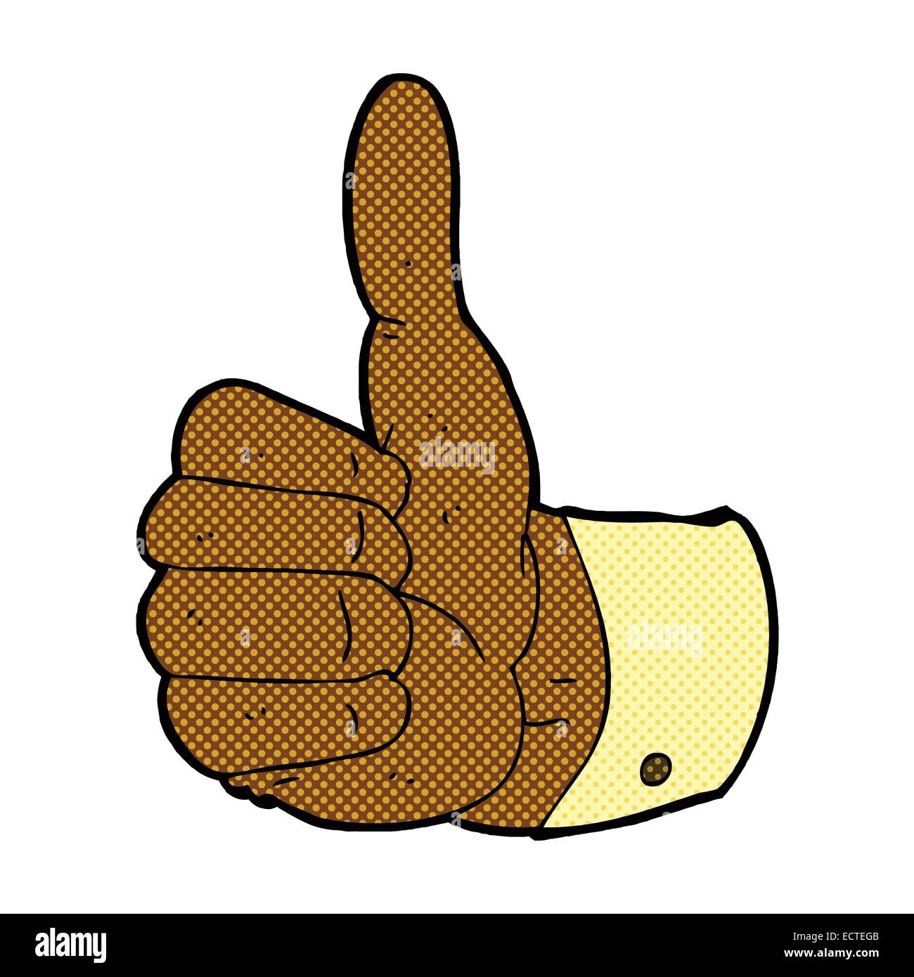 retro comic book style cartoon thumbs up symbol Stock Vector Image ...